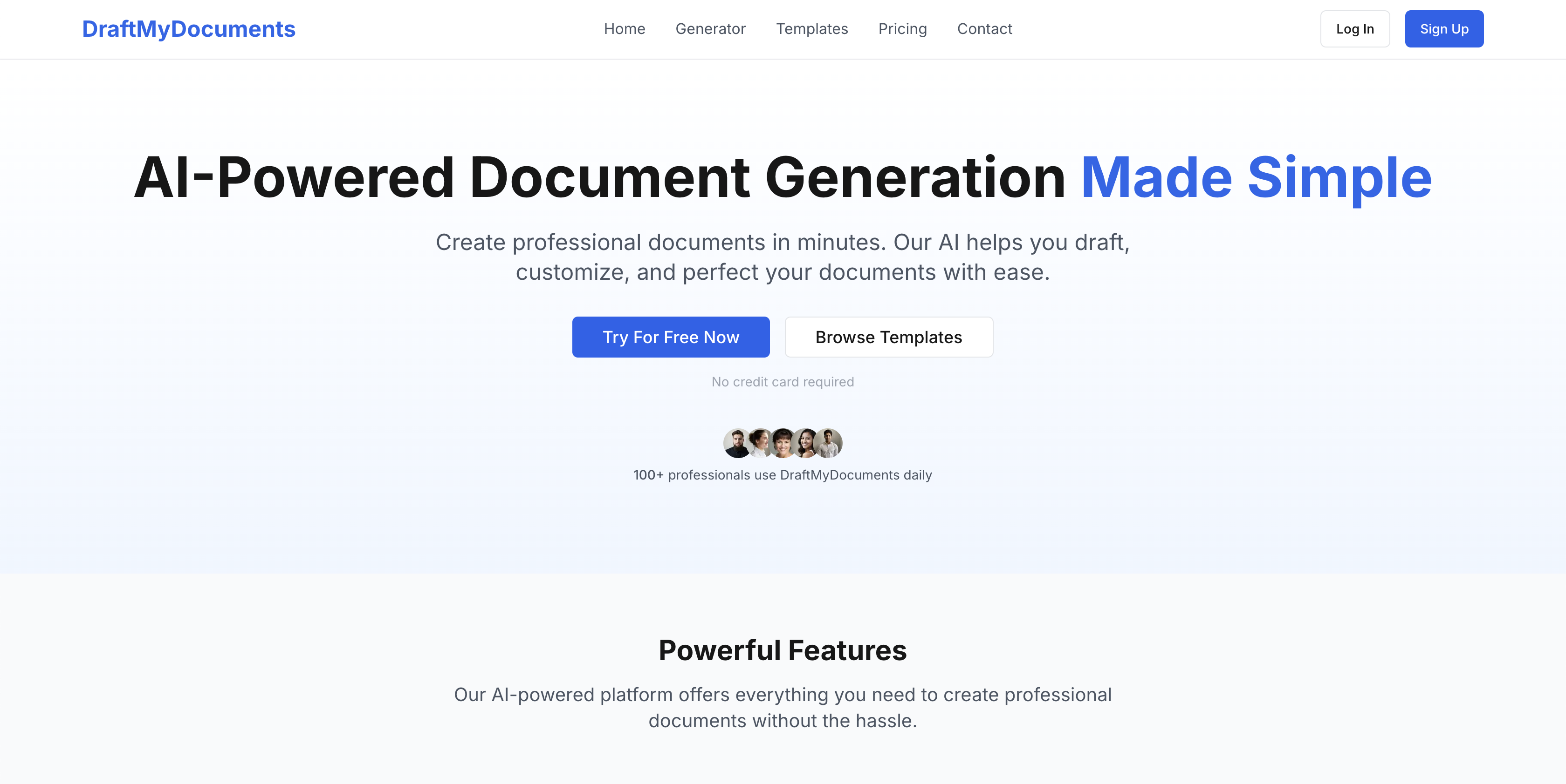 DraftMyDocuments - AI-Powered Document Creation